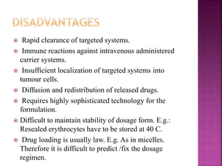 Targeted drug dilivary ppt 2nd sem | PPTX | Chemistry | Science