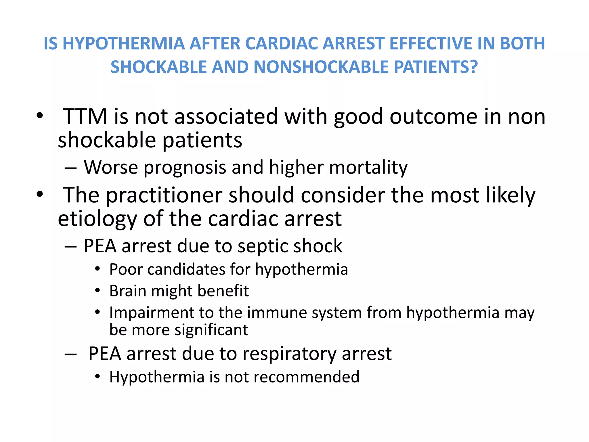Targeted Temperature Management (Therapeutic Hypothermia) in Critical ...
