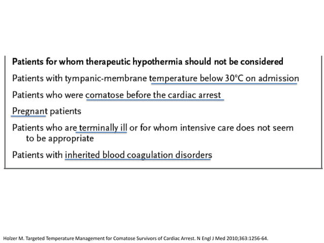 Targeted Temperature Management (Therapeutic Hypothermia) in Critical ...