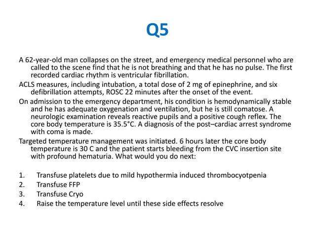 Targeted Temperature Management (Therapeutic Hypothermia) in Critical ...