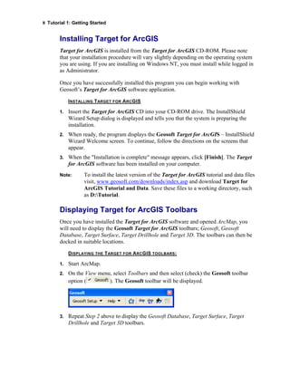 Targetfor arcgis tutorial | PDF
