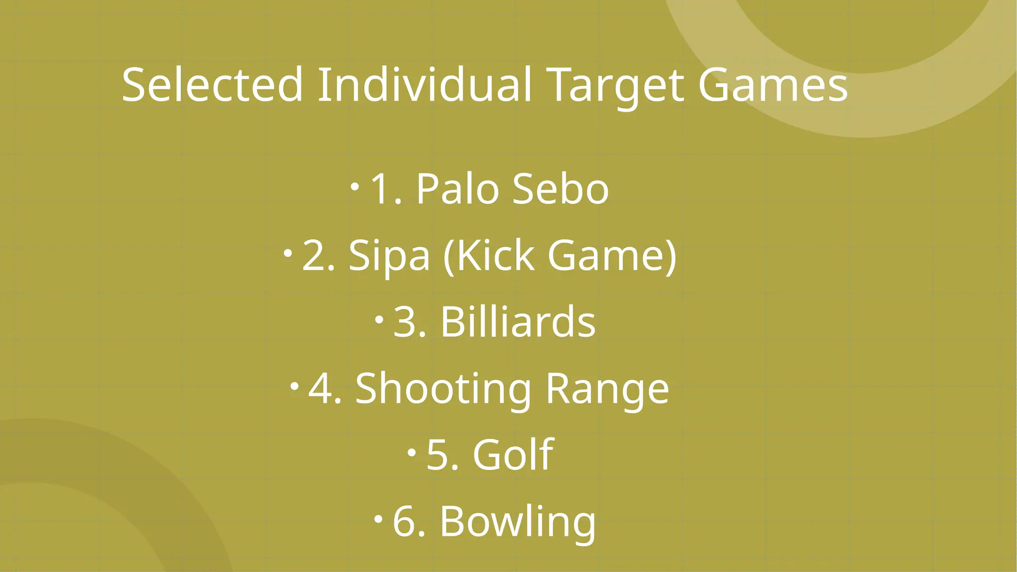 Physical Activity Participation :Target Games | PPTX