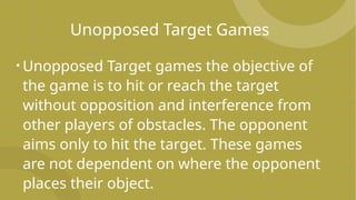 Physical Activity Participation :Target Games | PPTX