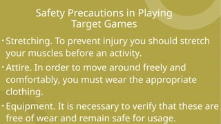 Physical Activity Participation :Target Games | PPTX