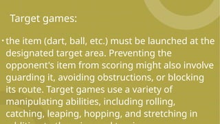 Physical Activity Participation :Target Games | PPTX