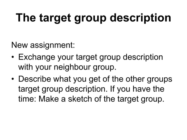 Target group analysis | PPTX