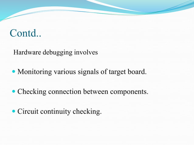 Target hardware debugging | PPTX | Computer Peripherals | Computing