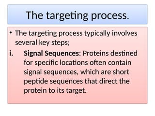 TARGETING AND POST-TRANSILATION MODIFICATION OF PROTEIN.pptx