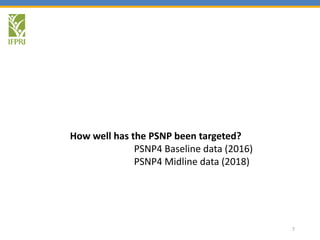 Targeting and the Productive Safety Nets Programme (PSNP) | PPTX