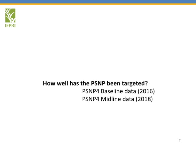 Targeting and the Productive Safety Nets Programme (PSNP) | PPTX