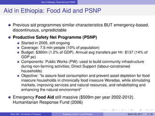 Targeting of aid in Ethiopia | PDF