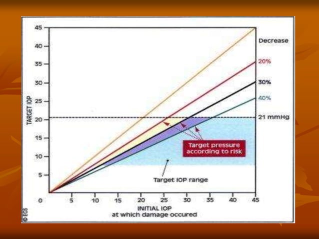 Target IOP is intraocular pressure at which optic nerve damage is minimal or ith the help of ...