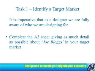 Target market need + design brief | PPT