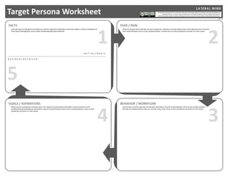 Target Persona Worksheet | PPT