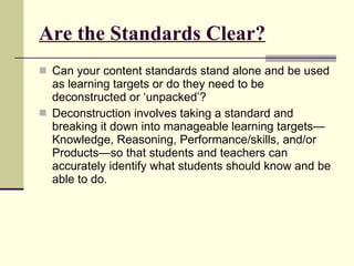 Targets and deconstruction | PPT