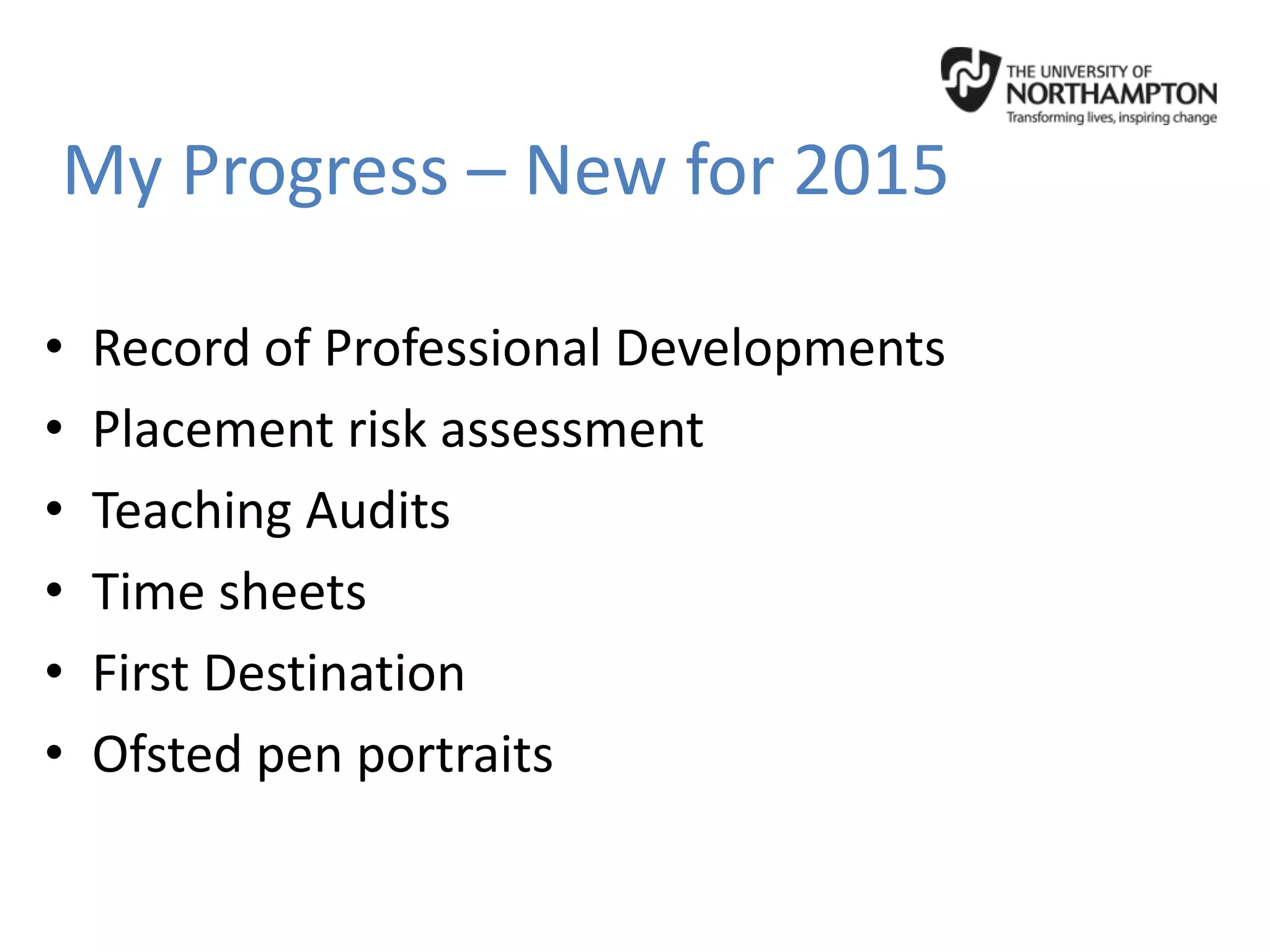Targets, Assessment, Intervention, Progress: Our progress with MyProgress | PPT