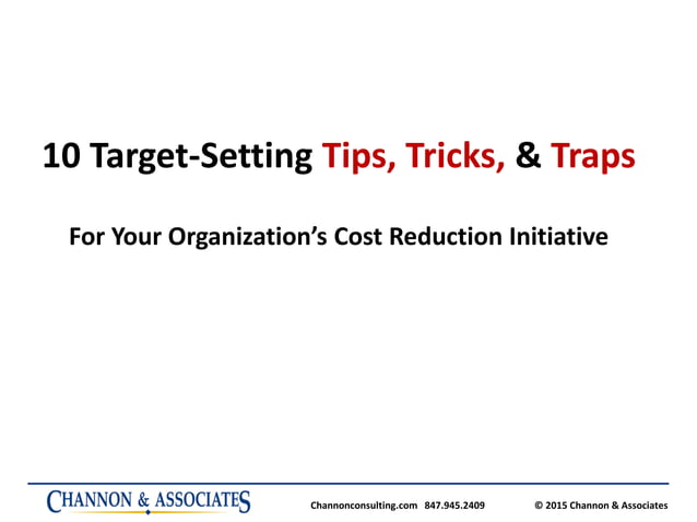 Target setting tips tricks and traps | PPT