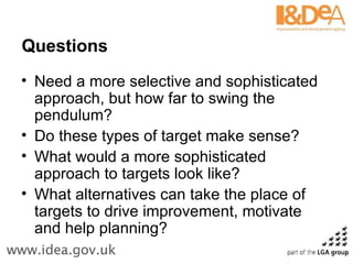 Targets - what role for managing local performance? | PPT