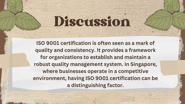 ISO 9001 Certification Singapore, Management Framework | PPT