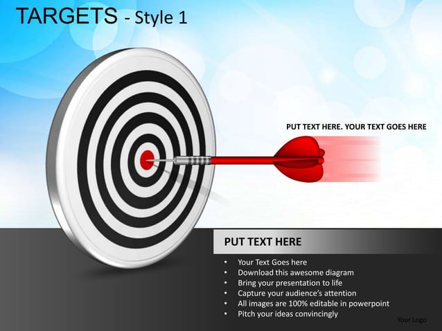 Arrows Bulls eye Targets style 1 powerpoint presentation templates | PPT