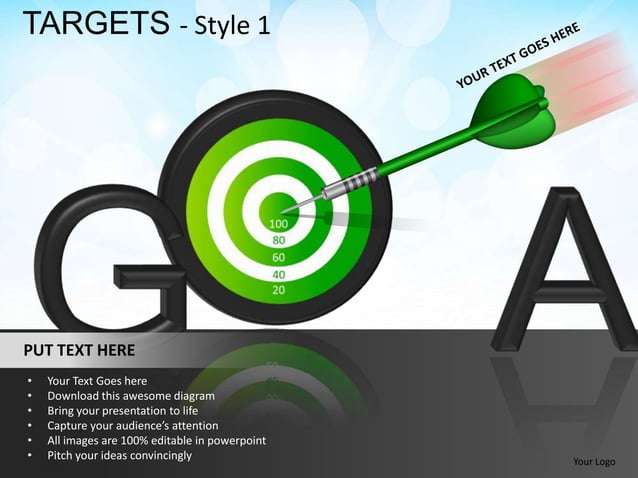 Arrows Bulls eye Targets style 1 powerpoint presentation templates | PPT