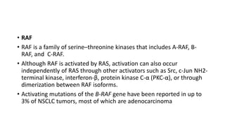 molecular biology and Target therapy in lung cancer | PPTX