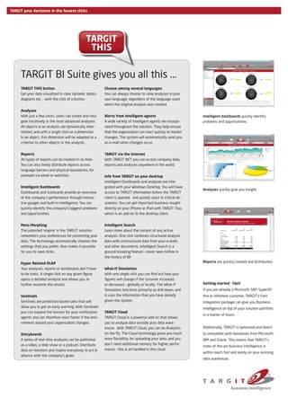 TARGIT BI Suite (fact sheet) | PDF | Computer Software and Applications ...