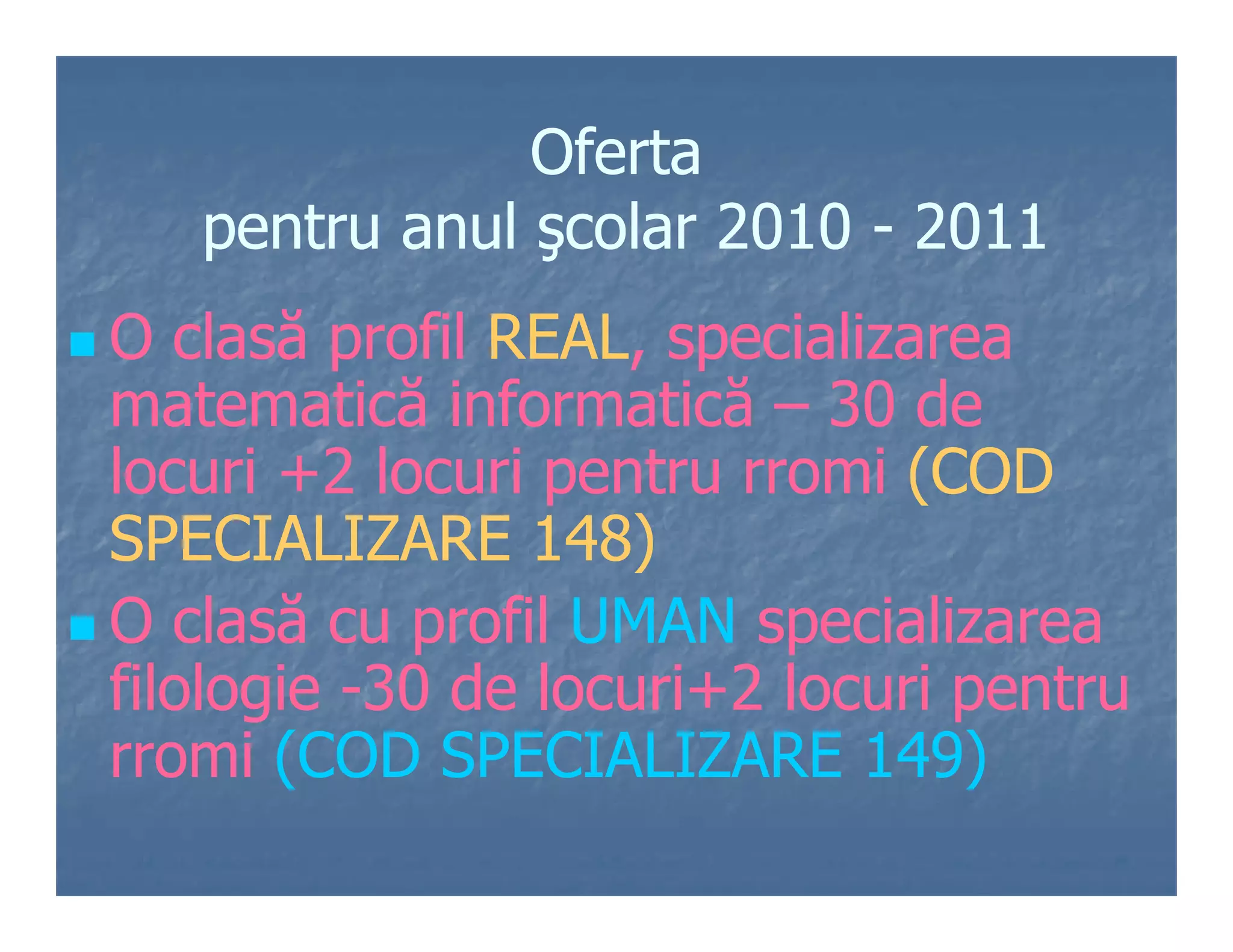 Prezentare Liceul Teoretic Periam | PDF