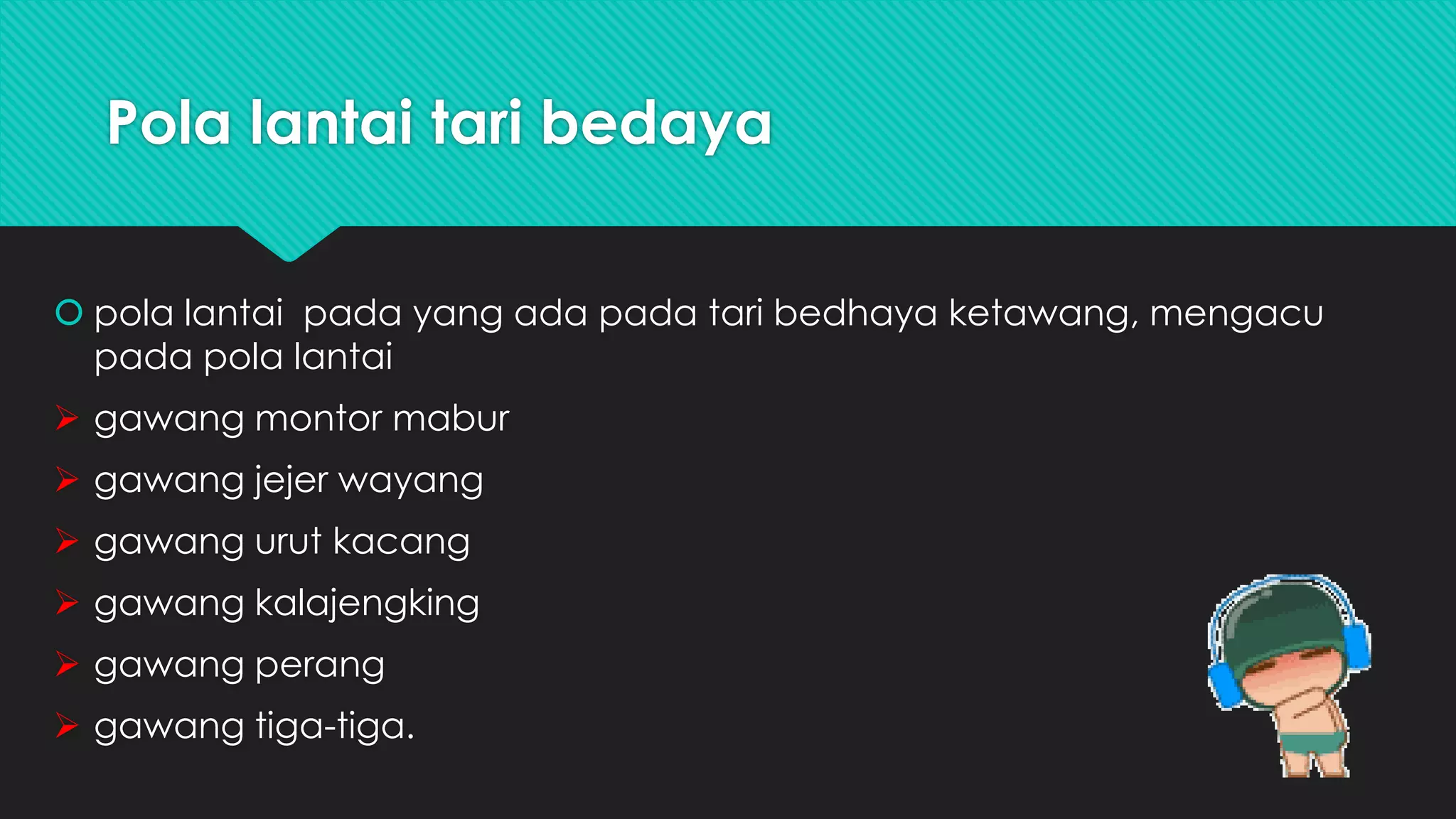 pola lantai Tari | PPTX