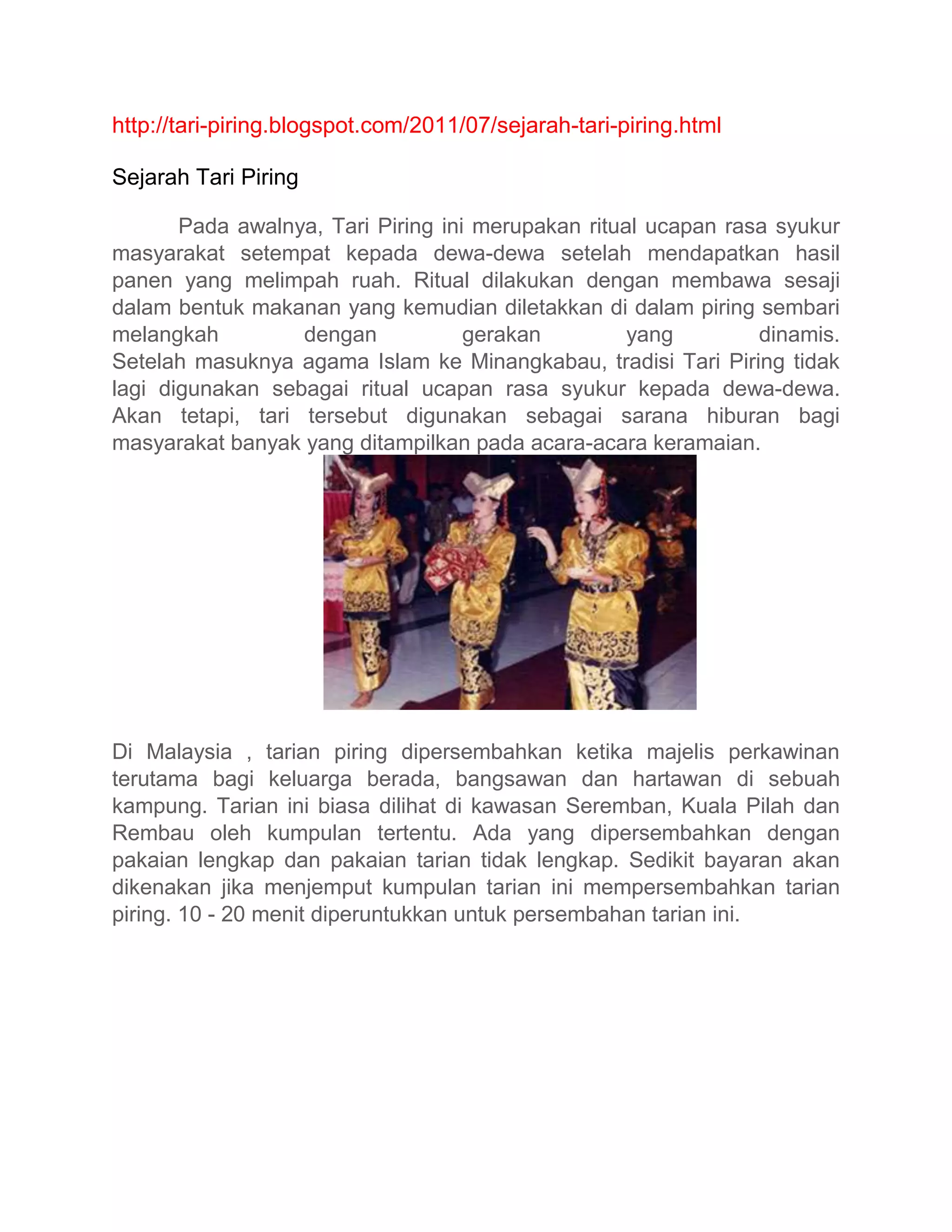 Tarian piring | DOCX