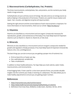 Nutrients: It’s Not Just Calories That Matter | PDF