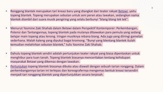 Tari blantek adalah tarian dari jakarta , ini sebagai bahan p5 | PPTX