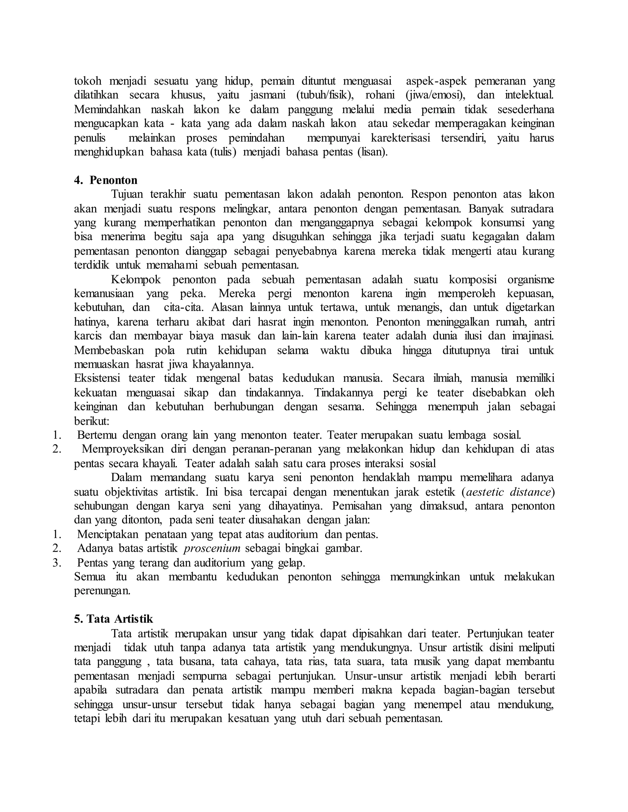 Tari dan teater | DOCX