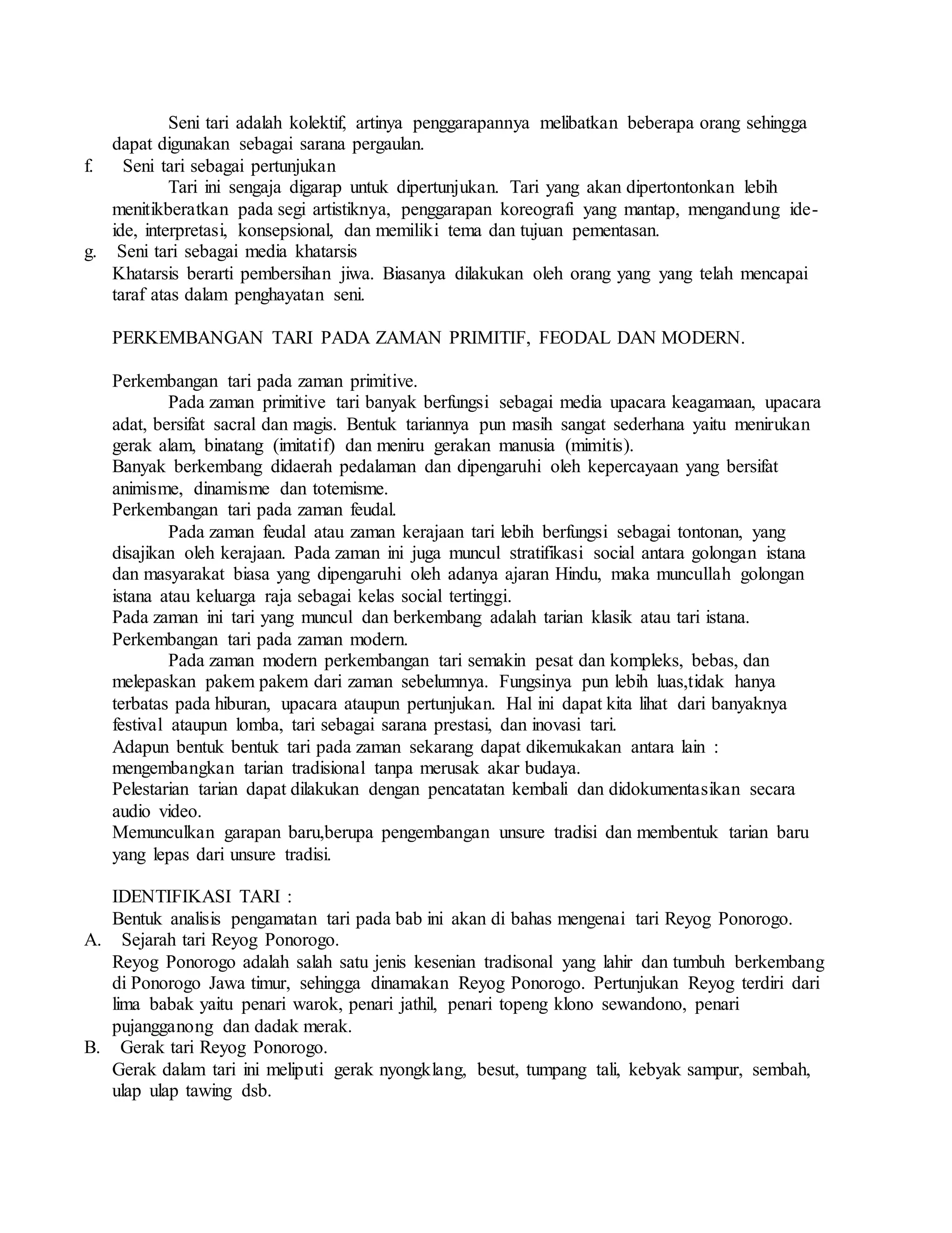 Tari dan teater | DOCX