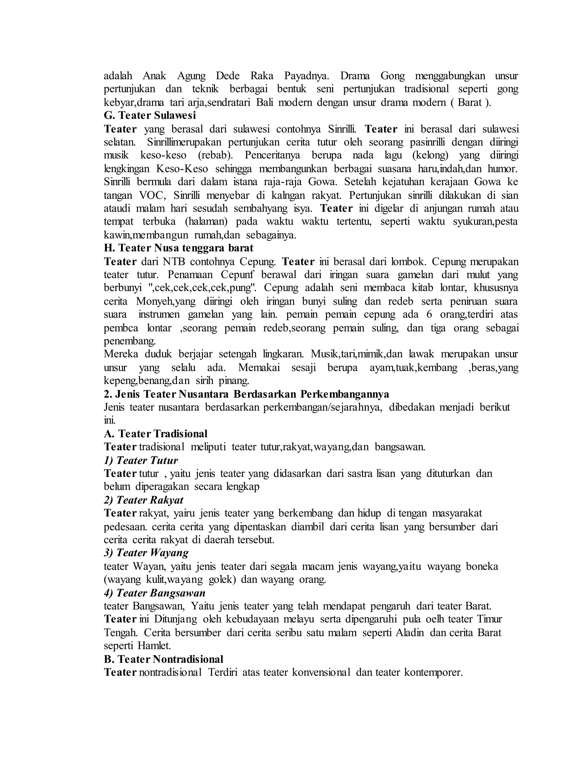 Tari dan teater | DOCX