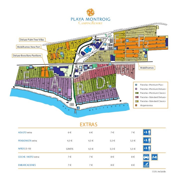 Playa Montroig Camping Resort Map – AWPMK
