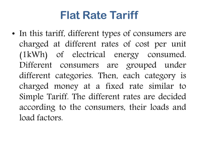 types of tariffs, advantage of tariff, how tariff work,.pdf | Gas and ...