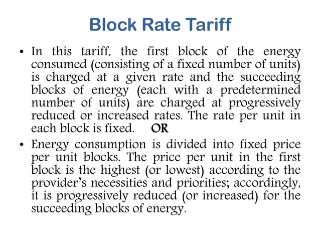 types of tariffs, advantage of tariff, how tariff work,.pdf | Gas and ...