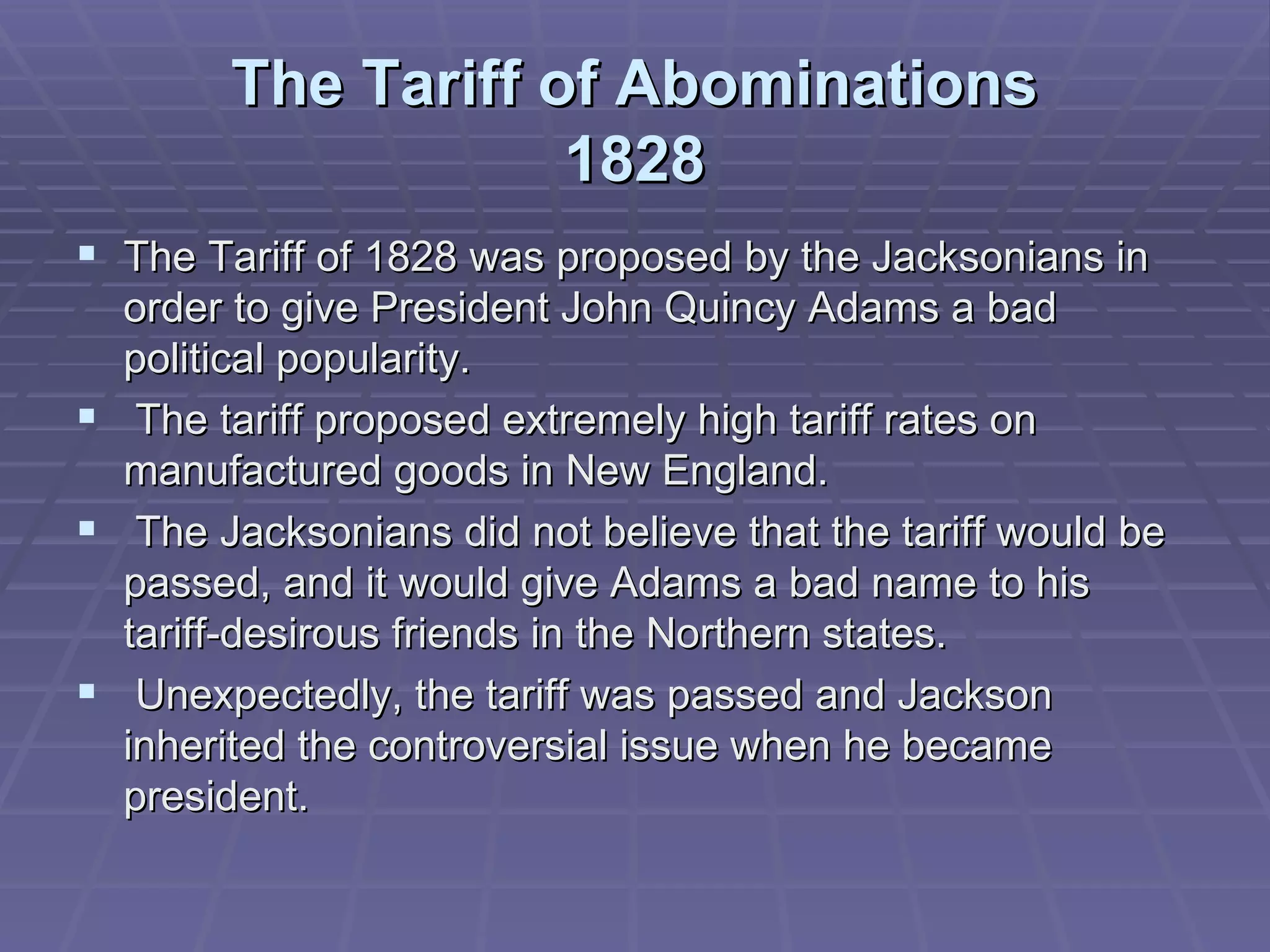 Tariff Presentation | PPT