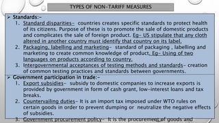 Tariff and non tarif measures | PPTX