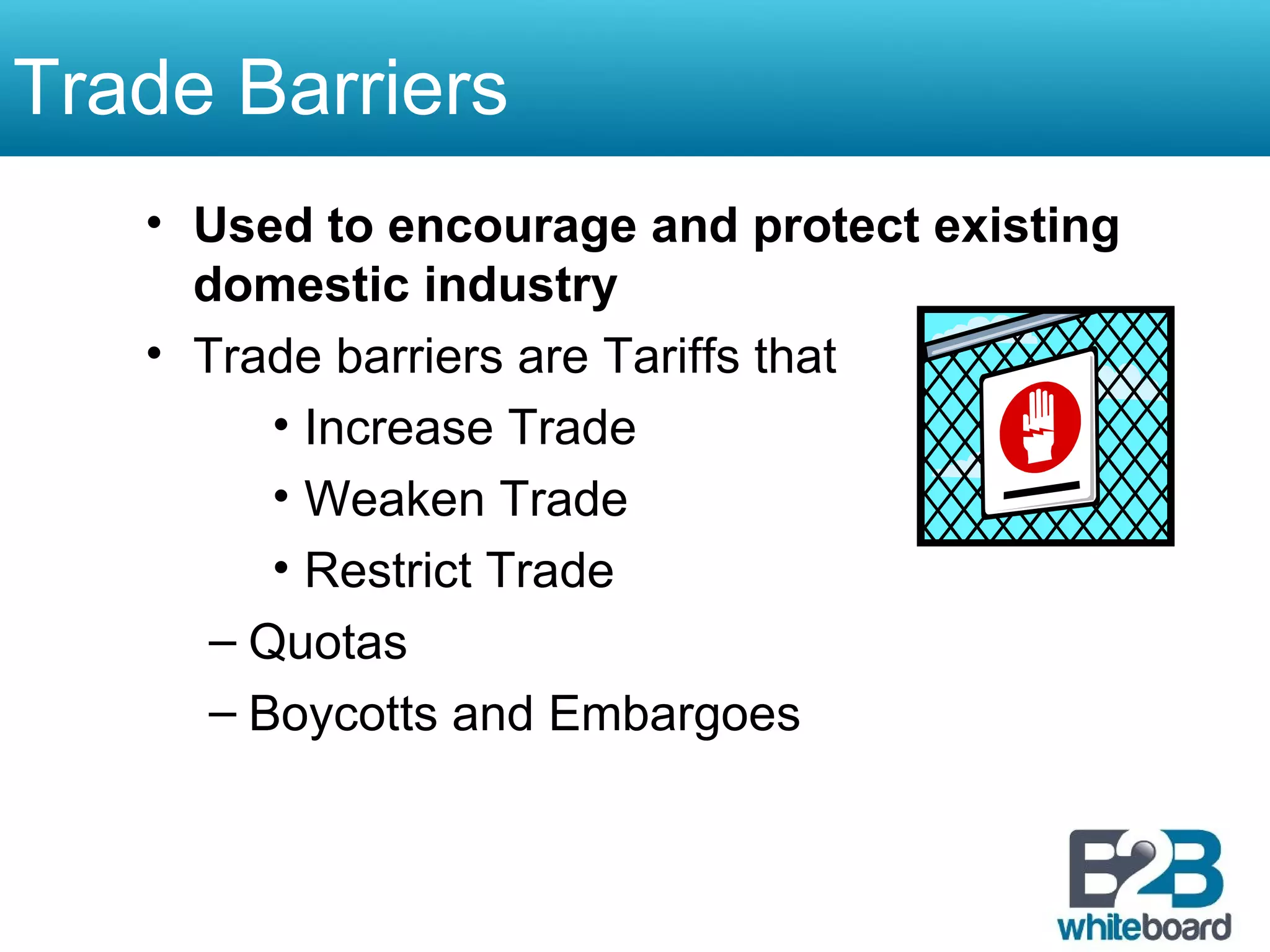 Tariff and Non Tariff Barriers | PPT
