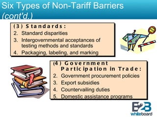 Tariff and Non Tariff Barriers | PPT