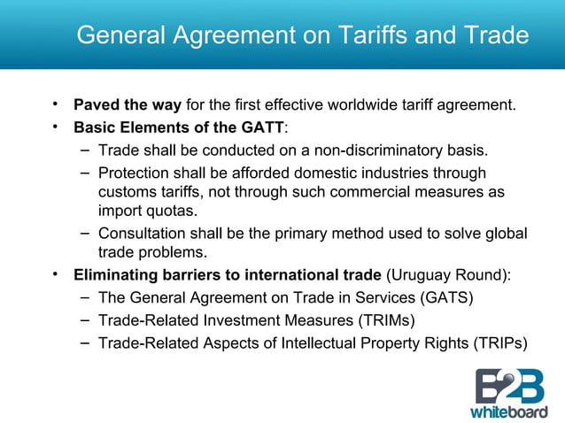 Tariff and Non Tariff Barriers | PPT