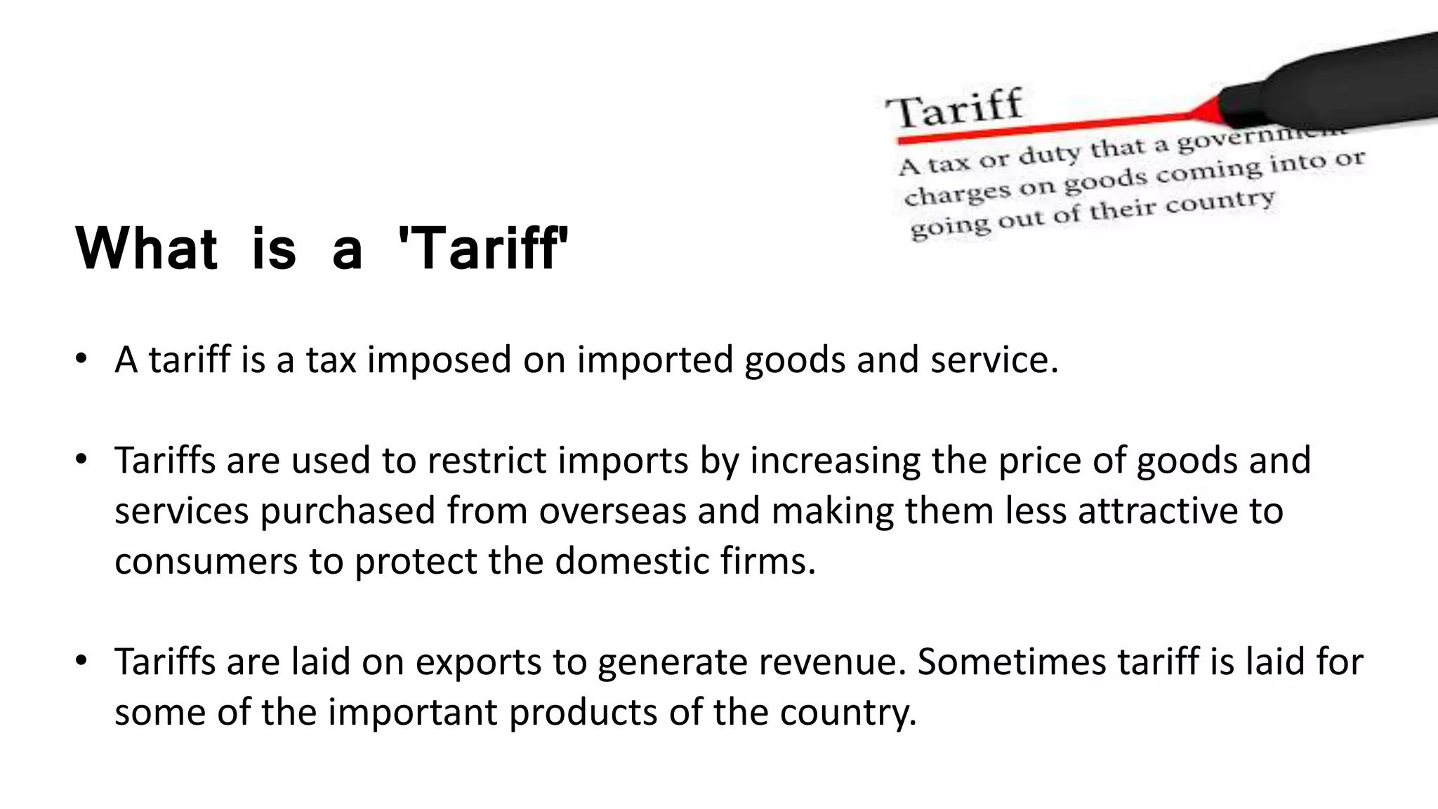 Tariff and non tariff barriers | PPTX
