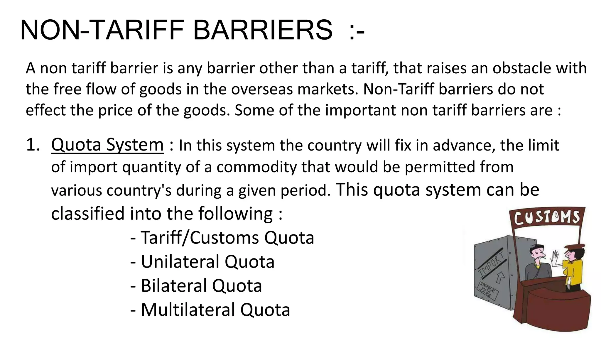 Tariff and non tariff barriers | PPTX