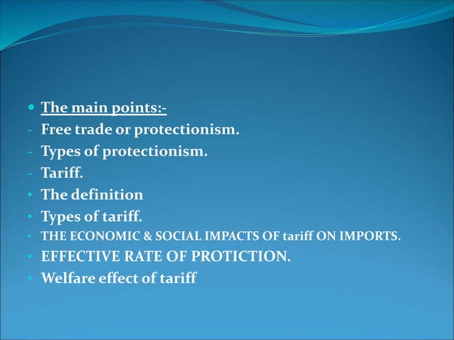 Tariff and welfare does tariff enhance welfare? | PPT