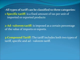 Tariff and welfare does tariff enhance welfare? | PPT