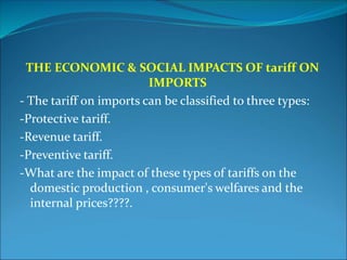 Tariff and welfare does tariff enhance welfare? | PPT