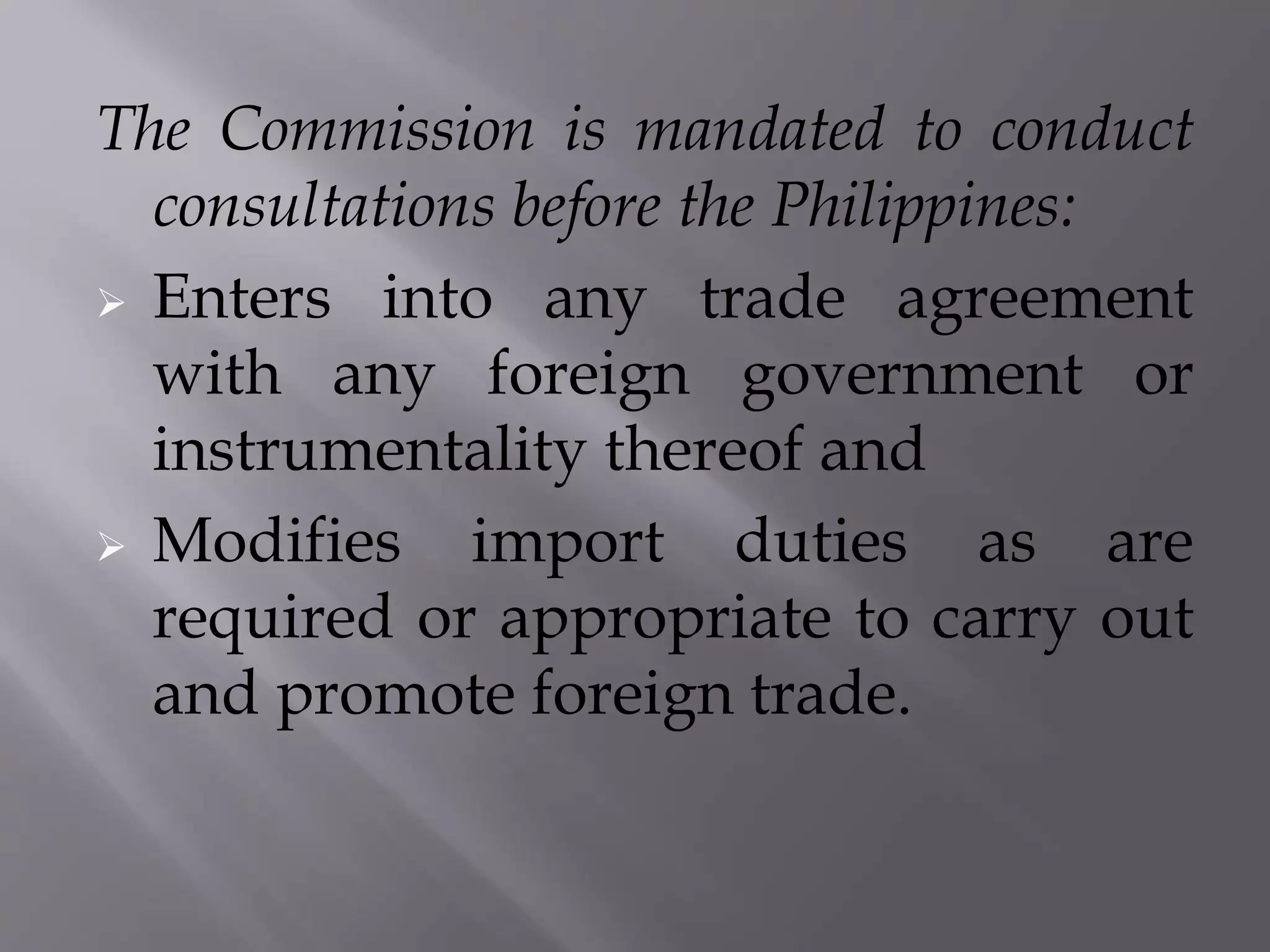Tariff commission | PPTX