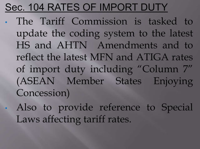 Tariff commission | PPTX